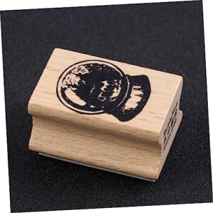 EXCEART Christmas Craft Stamp 2pcs Holiday Stamp Letter Crafts Stampers Wooden Stamper Stampers Party Favors Seal Die Christmas Party Favors Xmas Stamp