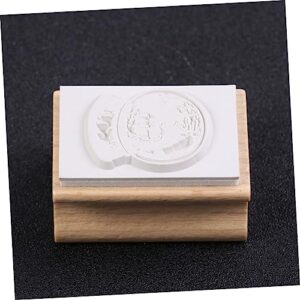 EXCEART Christmas Craft Stamp 2pcs Holiday Stamp Letter Crafts Stampers Wooden Stamper Stampers Party Favors Seal Die Christmas Party Favors Xmas Stamp