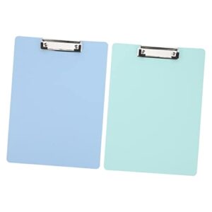 dechous 2pcs a4 folder board paper folders plastic folder office binders clipboard with low profile clip writing pad profile clips document clipboards exam paper clips writing clip boards