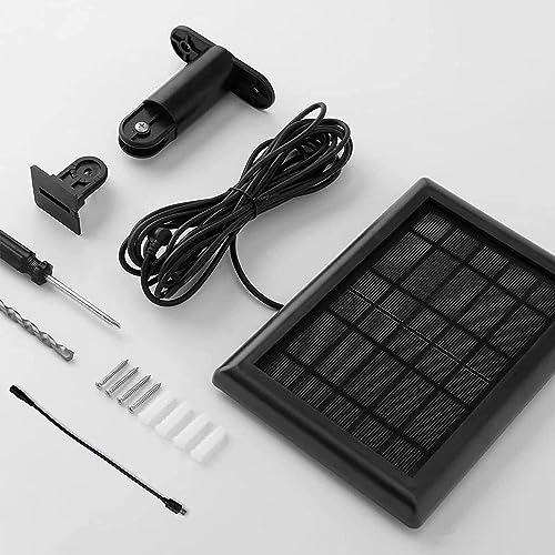 Ring Solar Panel, 5W Solar Panels for Ring Stick Up Cam/Ring Spotlight Cam Battery/Spotlight Cam Plus/Spotlight Cam Pro/Outdoor Wireless Security Camera with 13FT Micro USB C Cable