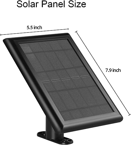 Ring Solar Panel, 5W Solar Panels for Ring Stick Up Cam/Ring Spotlight Cam Battery/Spotlight Cam Plus/Spotlight Cam Pro/Outdoor Wireless Security Camera with 13FT Micro USB C Cable