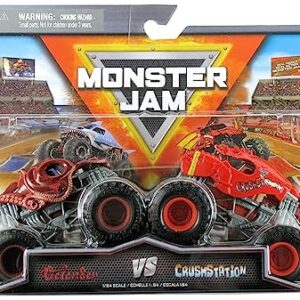 Monster Jam 2023 Official 1:64 Scale Diecast Truck 2-Pack Series 25 Octon8er vs Crushstation