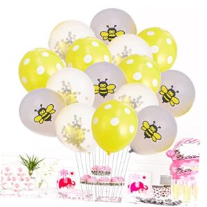 Totority 30pcs 12 day balloons honey bee balloons Baby Shower Balloons bee themed balloons yellow balloons yellow pastel balloon yellow bee balloon decorative items child animal