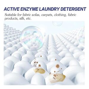 Active Enzyme Laundry Stain Remover - 2023 New Enzyme Cleaner Clothing Stain Remover, Natural Non Toxic Widely Applicable for Enzyme Carpet Fabric Hats Pet Oil Red Wine Ink Armpit Stain Remover (1PC)