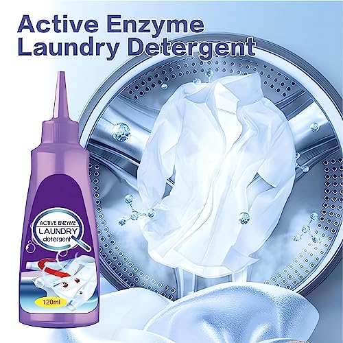 Active Enzyme Laundry Stain Remover - 2023 New Enzyme Cleaner Clothing Stain Remover, Natural Non Toxic Widely Applicable for Enzyme Carpet Fabric Hats Pet Oil Red Wine Ink Armpit Stain Remover (1PC)