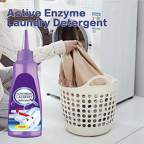 Active Enzyme Laundry Stain Remover - 2023 New Enzyme Cleaner Clothing Stain Remover, Natural Non Toxic Widely Applicable for Enzyme Carpet Fabric Hats Pet Oil Red Wine Ink Armpit Stain Remover (1PC)