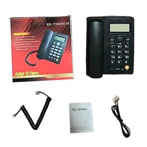 Corded Landline Phone Big Button Household Hotel Business Desktop Landline Telephone with LCD Display KX-T2025 Landline Phone Standard Phone Telephones Landline Corded with Answering Machine