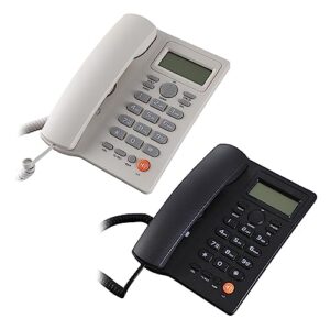 Corded Landline Phone Big Button Household Hotel Business Desktop Landline Telephone with LCD Display KX-T2025 Landline Phone Standard Phone Telephones Landline Corded with Answering Machine