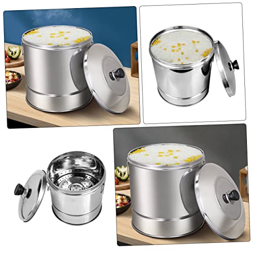 HAKIDZEL stainless steel rice steamer sushi server sushi bucket rice bucket steam baskets dumpling steamed rice holder stainless steel steam pan rice serving bucket small tools Sticky rice