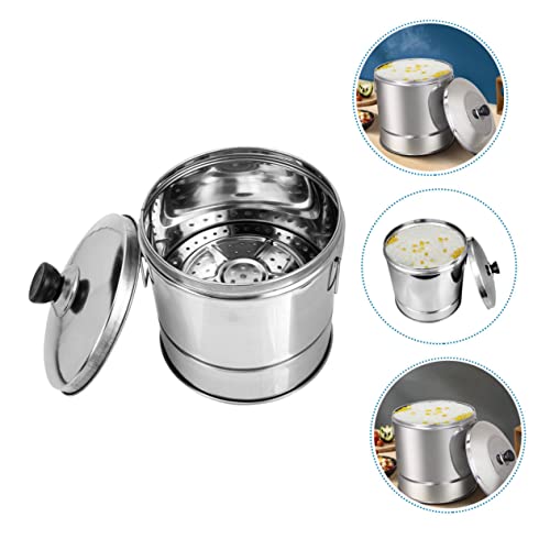 HAKIDZEL stainless steel rice steamer sushi server sushi bucket rice bucket steam baskets dumpling steamed rice holder stainless steel steam pan rice serving bucket small tools Sticky rice