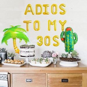 Adios To My 30s Balloons, Fiesta Mexican 40th Birthday Party Decorations, Taco Bout 40 Balloons Supplies, 40th Birthday Party Balloons Decors Sign