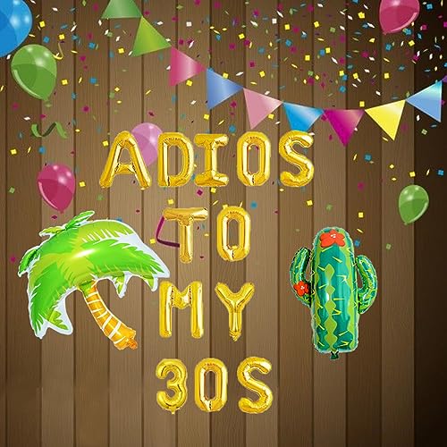 Adios To My 30s Balloons, Fiesta Mexican 40th Birthday Party Decorations, Taco Bout 40 Balloons Supplies, 40th Birthday Party Balloons Decors Sign