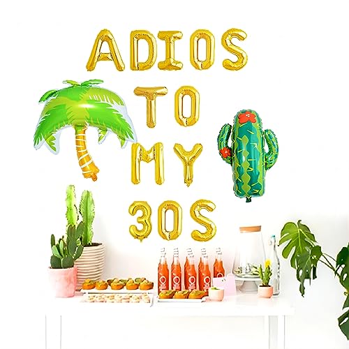 Adios To My 30s Balloons, Fiesta Mexican 40th Birthday Party Decorations, Taco Bout 40 Balloons Supplies, 40th Birthday Party Balloons Decors Sign