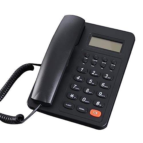 Corded Landline Phone Big Button Household Hotel Business Desktop Landline Telephone with LCD Display KX-T2016 Corded Telephone Home and Office Use Basic Telephone Simple Telephone