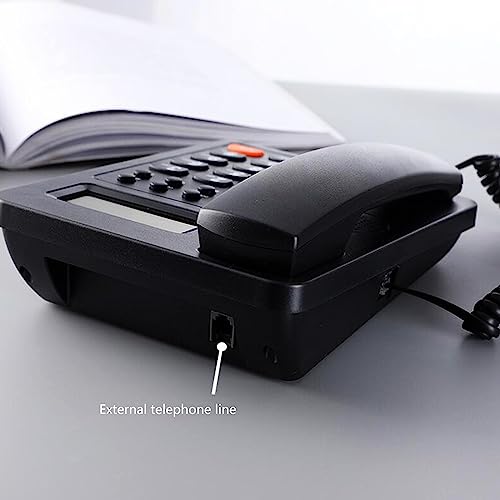 Corded Landline Phone Big Button Household Hotel Business Desktop Landline Telephone with LCD Display KX-T2016 Corded Telephone Home and Office Use Basic Telephone Simple Telephone