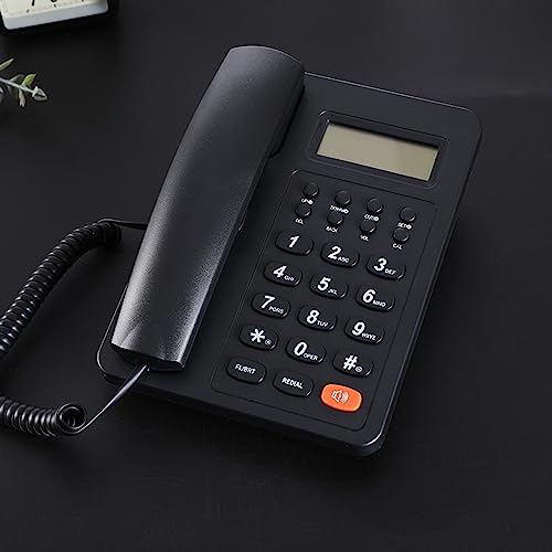 Corded Landline Phone Big Button Household Hotel Business Desktop Landline Telephone with LCD Display KX-T2016 Corded Telephone Home and Office Use Basic Telephone Simple Telephone