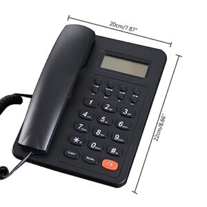 Corded Landline Phone Big Button Household Hotel Business Desktop Landline Telephone with LCD Display KX-T2016 Corded Telephone Home and Office Use Basic Telephone Simple Telephone