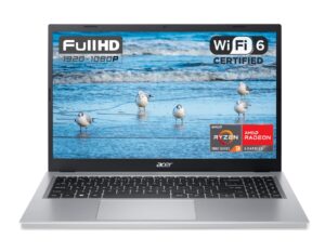 acer aspire thin and light laptop 2023, 15.6" full hd display, amd ryzen 3 7320u 4-core processor, 8gb lpddr5, 512gb ssd, long battery life, wifi 6, hdmi, type-a&c, windows 11 home, gm mousepad