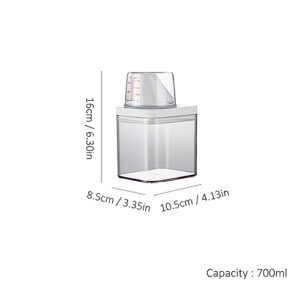 Laundry Detergent Container, 700x1100x1500x1900ml Washing Powder Dispenser, Laundry Scent Dispenser, Clear Powder Holder Laundry For Laundry Room Kitchen