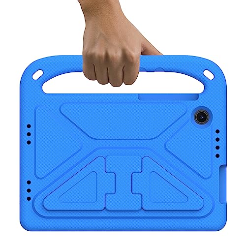 XunyLyee Case Kids for TCL Tab 8 LE (8.0 Inch) Model 9137W EVA Shockproof Handle Light Weight Stand Cover, Blue