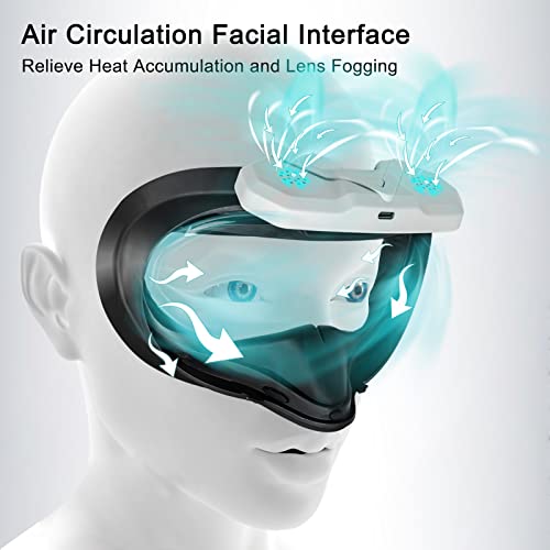 8VR Air Circulation Facial Interface (Upgraded Version) Compatible with Oculus/Meta Quest 2 Accessories, Cooling Fan with Soft PU Face Pad, Relieve Lens Fogging and Heat Accumulation