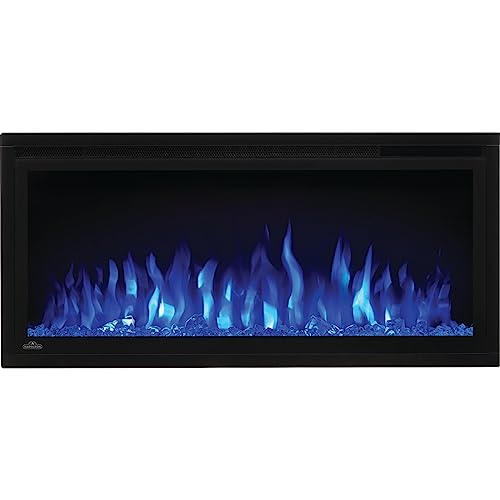 Napoleon Entice 60 Wall Mount Slimline Electric Fireplace - Multi-Color Flames with Adjustable Flame Brightness and Speed - with Remote Control - NEFL60CFH