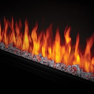 Napoleon Entice 60 Wall Mount Slimline Electric Fireplace - Multi-Color Flames with Adjustable Flame Brightness and Speed - with Remote Control - NEFL60CFH