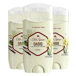 old spice aluminum free deodorant for men, 48 hr odor protection, oasis with vanilla, 3oz (pack of 3)