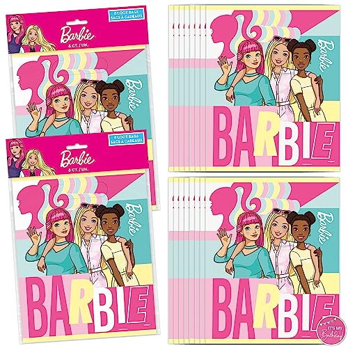 Unique Barbie Barbie Party Favors Bags | 16 Pack | Barbie Goodie Bags for Birthday Party | Sticker