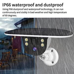 ciciglow Solar Security Camera, Waterproof Outdoor Camera, 2MP 1080P Home Security System, PIR Human Sensing, Camera Lens Flexibly Rotated Up, 2 Way Intercom