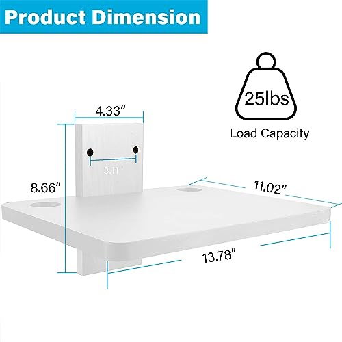 Siondoux Floating Entertainment Shelf Wooden DVD Shelf, Wall Mount TV Shelf, Projector Shelf for Wall Perfect for Projector, Xbox, PS5, DVD Player,Game Console, Cable Box, Floating Shelf for Under TV