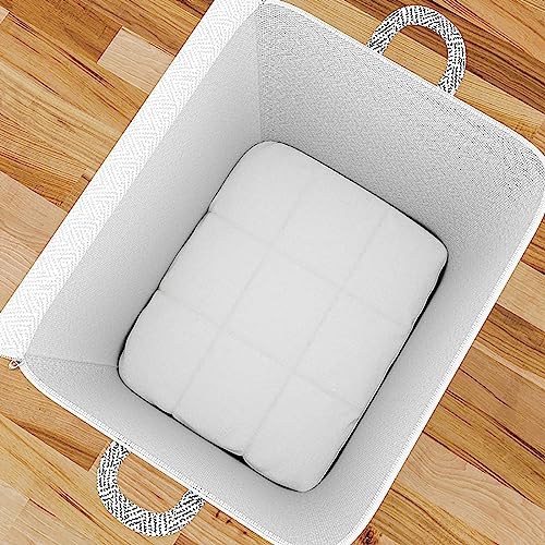 Non-Woven Zipper Storage Bag Moving Quilt Storage Basket Travel Large-Capacity Clothing Storage Bag (28x24x22 in)