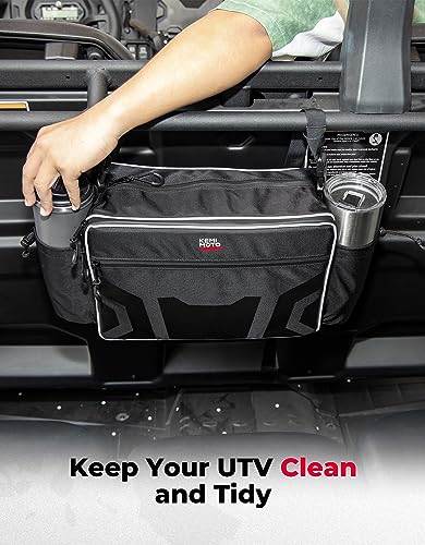 KEMIMOTO UTV Storage Bag Compatible with Pioneer 1000-6 RZR XP 1000 4 Can-Am Defender MAX Water-resistant Backseat Storage Bag 1680D Oxford cloth Backseat Organizers