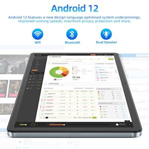 jumper 10 Inch Tablet, Android 12 Tablets with 2.0GHz Octa-Core Processor, 8GB RAM 128GB Storage, Full HD IPS Touch Screen, 13+5MP Dual Camera, Dual Speakers, 6000mAh Battery, Bluetooth5.0, GPS.