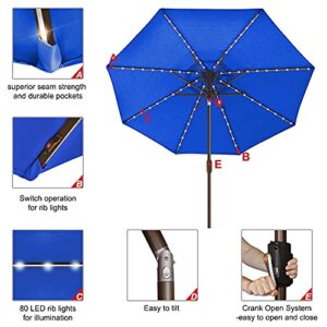 1 Set of Solar 9ft Sunumbrella Umbrella & Umbrella Cover