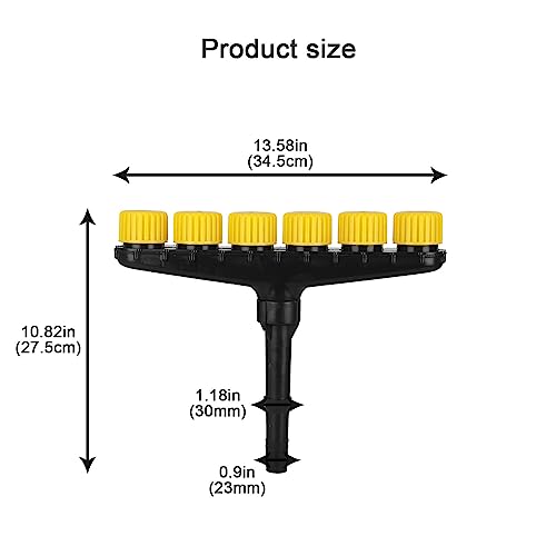 Multi Head Spray Nozzle for Watering Garden and Flowers Watering Can Indoor Plants 1 Gallon Long Spout (Yellow, One Size)