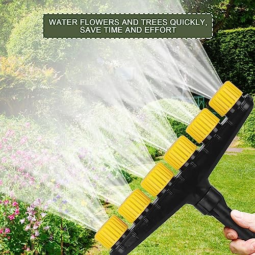 Multi Head Spray Nozzle for Watering Garden and Flowers Watering Can Indoor Plants 1 Gallon Long Spout (Yellow, One Size)