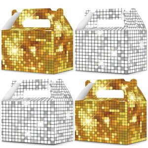 disco party treat boxes disco ball goodie boxes paper candy goodie boxes 70s 60s disco dance party decorations disco treat boxes for disco birthday wedding bachelorette party decor supplies 12 pcs