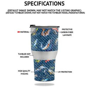 MightySkins Carbon Fiber Skin Compatible with Stanley The Quencher H2.0 FlowState 40 Oz Tumbler - Hidden Toucan | Protective, Durable Textured Carbon Fiber Finish | Easy to Apply