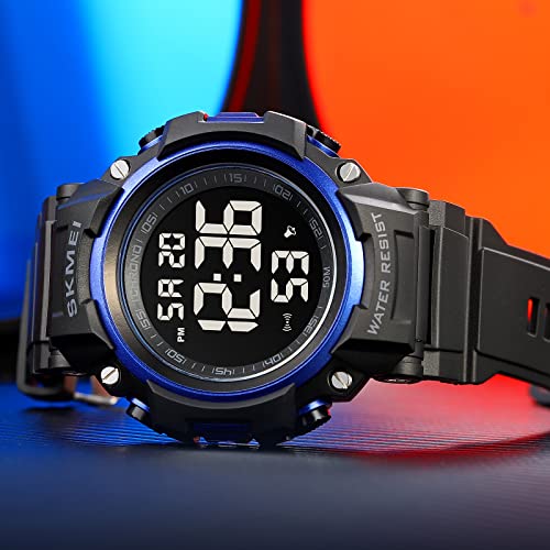 Kiahin Mens Digital Watch - Sports Military Watches Waterproof Outdoor Chronograph Military Wrist Watches for Men with LED Back Ligh/Alarm/Date