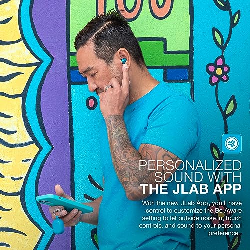 JLab JBuds Mini True Wireless Bluetooth Earbuds + Charging Case, Teal, IP55 Sweat and Dust Proof, Bluetooth Multipoint, Be Aware Audio, 3 EQ Sound Settings, Crystal Clear Calls