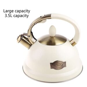 Stainless Steel Teakettle Teapot With Ergonomic Handle Easy Maneuvering Durable For Make Tea Boil Water Gift Fort Home Whistle Tea-pot