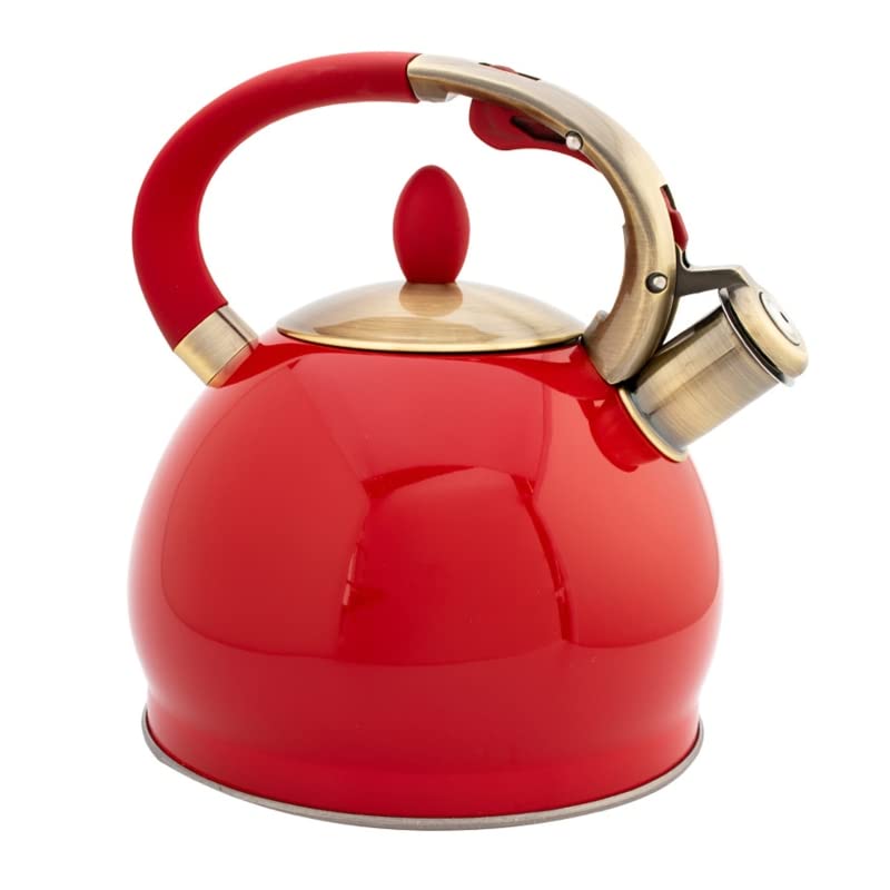 Stainless Steel Teakettle Teapot With Ergonomic Handle Easy Maneuvering Durable For Make Tea Boil Water Gift Fort Home Whistle Tea-pot