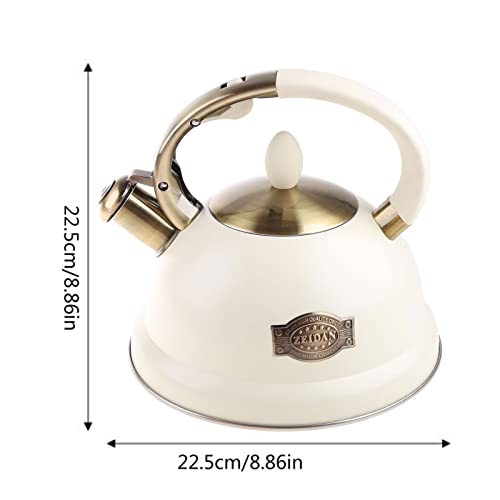 Stainless Steel Teakettle Teapot With Ergonomic Handle Easy Maneuvering Durable For Make Tea Boil Water Gift Fort Home Whistle Tea-pot