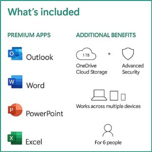 Microsoft 365 Family (Office) + $10 Amazon Gift Card | 12-Month Subscription | Up to 6 People | Word, Excel, PowerPoint | PC/MAC Instant Download | Activation Required