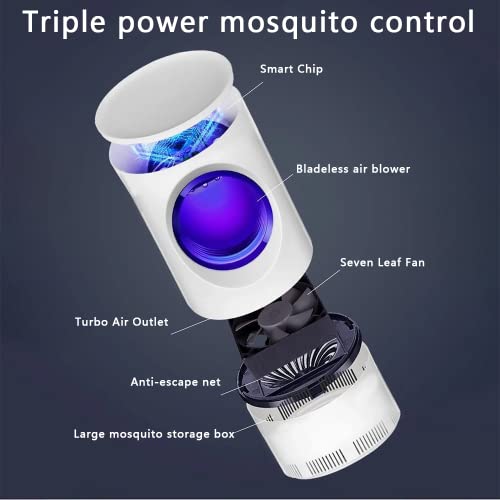 Mosquito Killer Lamp,USB Mosquito Killer Trap and Bug Zapper Mosquito Light Insect Killer Indoor & Outdoor,Mosquito Exterminator for Fly Control,Suction Fan