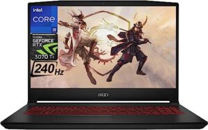 2023 newest msi katana gf66 gaming laptop, 15.6" fhd 240hz display, intel core i9-12900h up to 5ghz, nvidia geforce rtx 3070ti, 32gb ram, 1tb ssd, wi-fi 6, bluetooth, backlit keyboard, windows 11 home