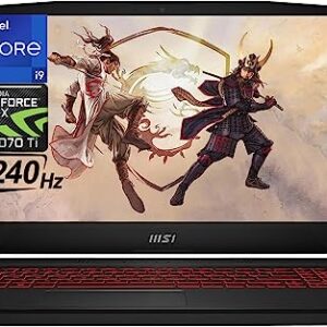 2023 Newest MSI Katana GF66 Gaming Laptop, 15.6" FHD 240Hz Display, Intel Core i9-12900H up to 5GHz, NVIDIA GeForce RTX 3070Ti, 32GB RAM, 1TB SSD, Wi-Fi 6, Bluetooth, Backlit Keyboard, Windows 11 Home