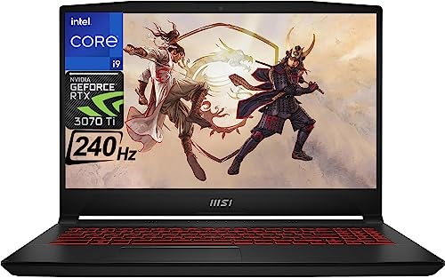 2023 Newest MSI Katana GF66 Gaming Laptop, 15.6" FHD 240Hz Display, Intel Core i9-12900H up to 5GHz, NVIDIA GeForce RTX 3070Ti, 32GB RAM, 1TB SSD, Wi-Fi 6, Bluetooth, Backlit Keyboard, Windows 11 Home