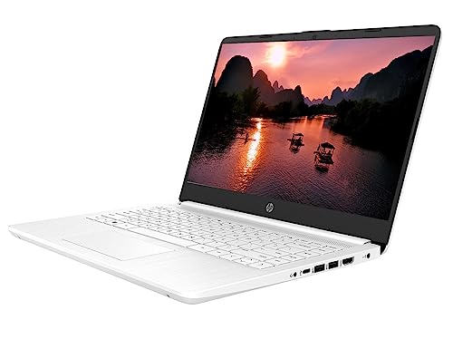 HP 2023 Newest Upgraded Laptops for Student & Business, 14'' HD Computer, Intel Celeron N4120 Quad-Core, 8GB RAM, 128GB(64GB SSD+64GB Card) Fast Charge, Windows 11, White (14-dq0052dx)